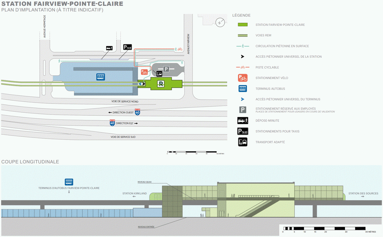Station Fairview-Pointe-Claire - Réseau express métropolitain - Agora ...