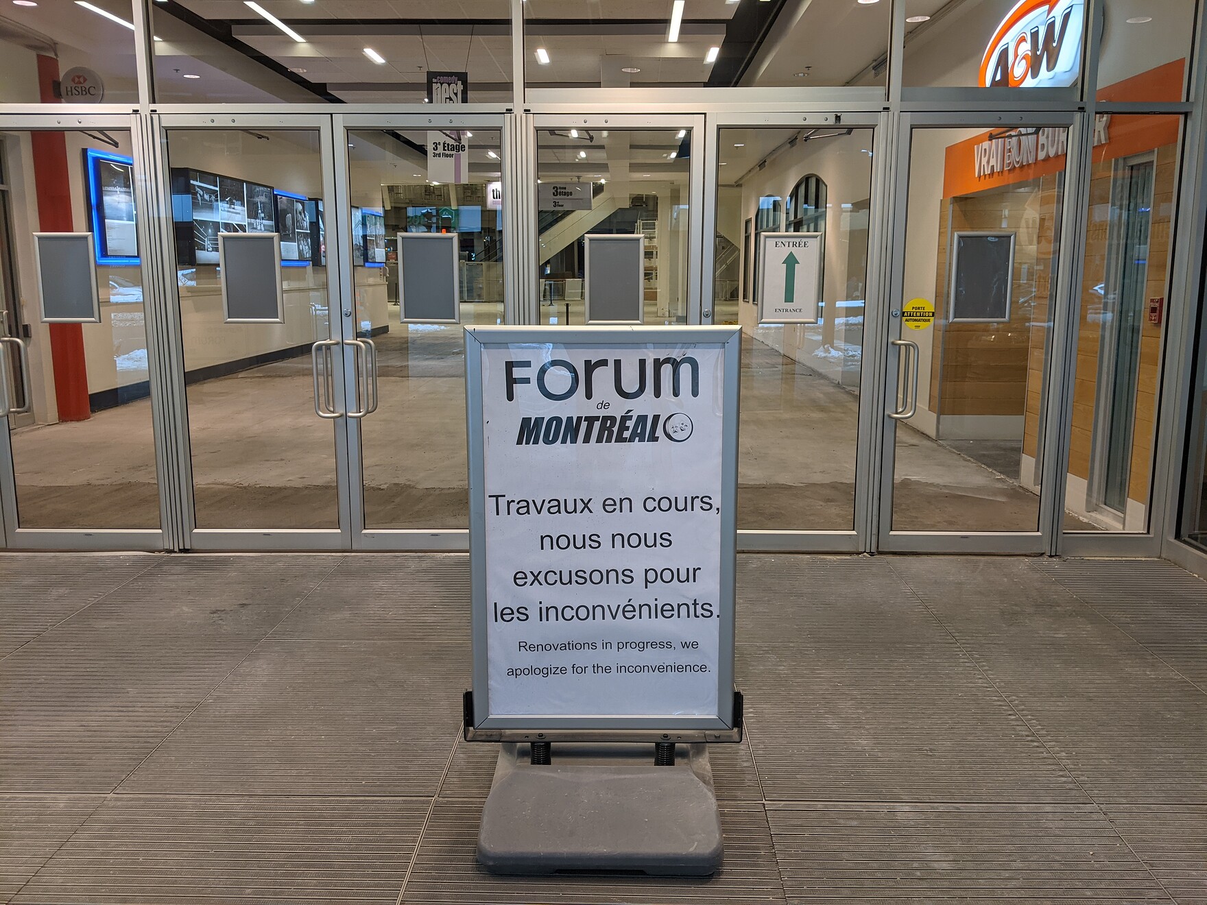 Rénovations Forum de Montréal - Projets en construction - Agora Montréal