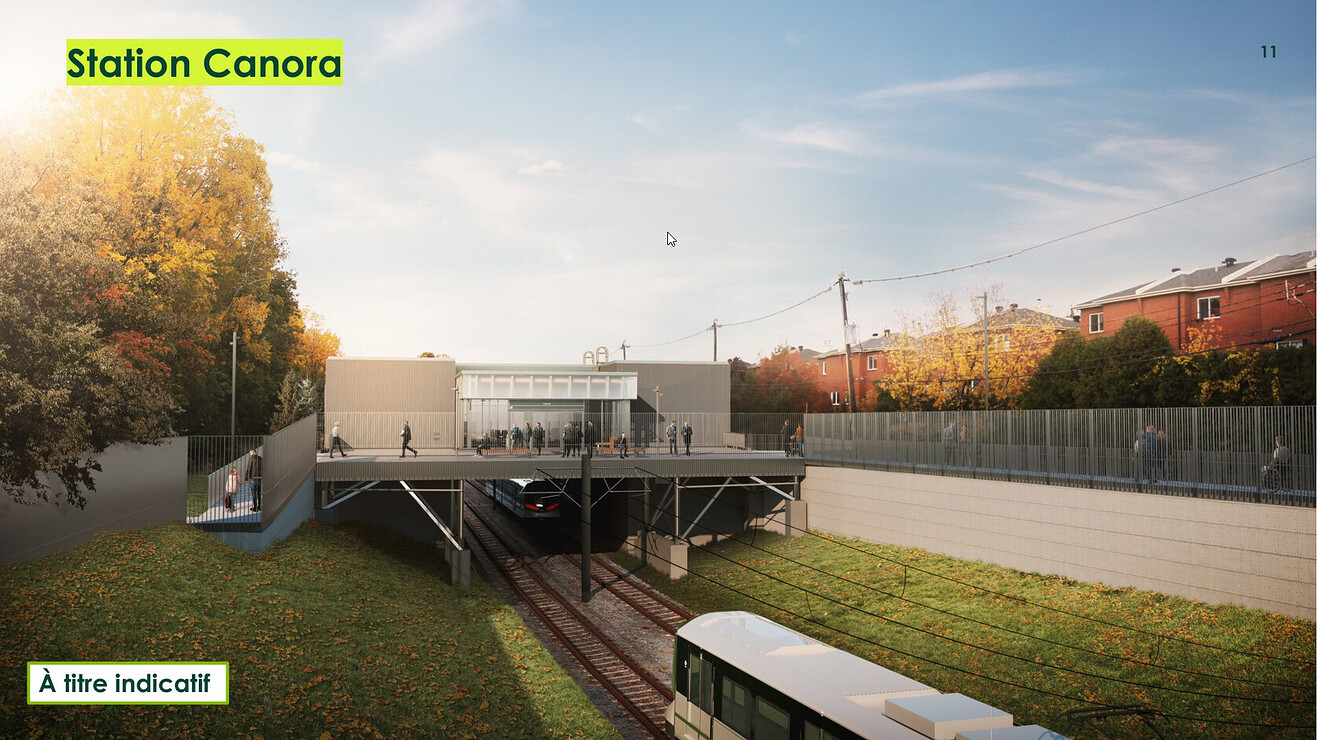 Station Canora - Réseau express métropolitain - Agora Montréal