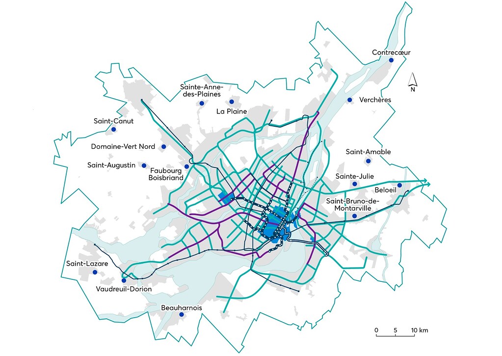 Vision - Réseau de transport du Grand Montréal - Transport en commun - Agora Montréal