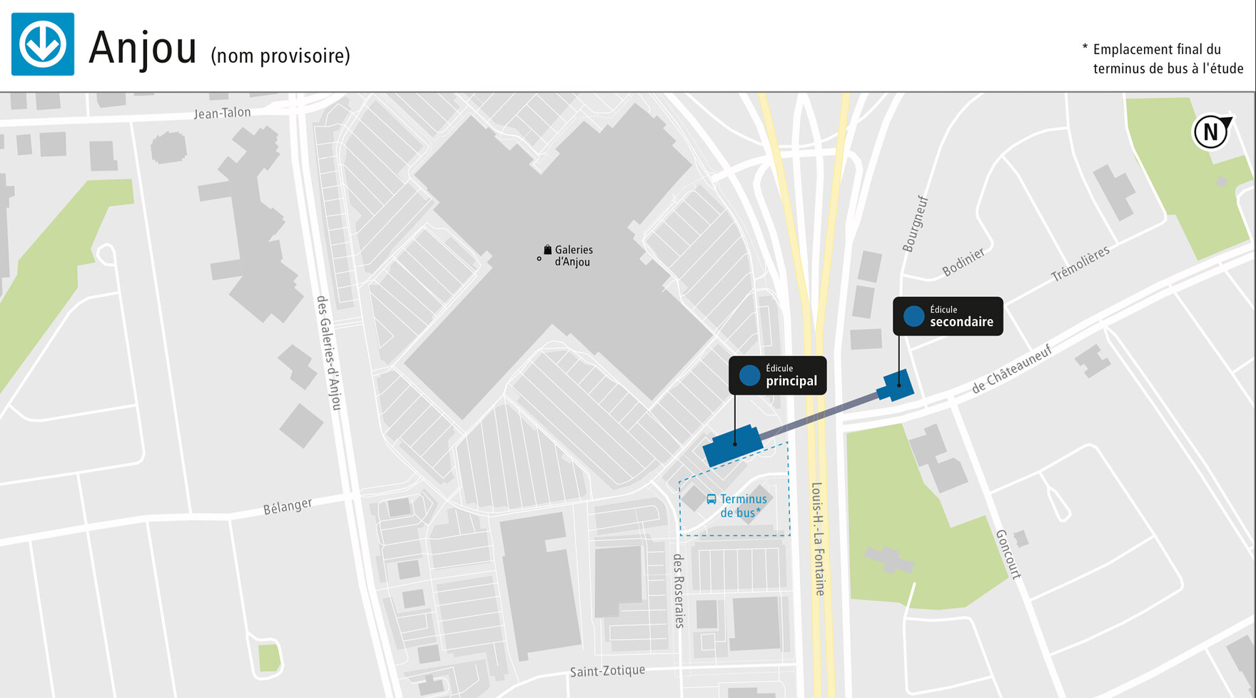 Ligne bleue - Station Anjou - Métro - Agora Montréal