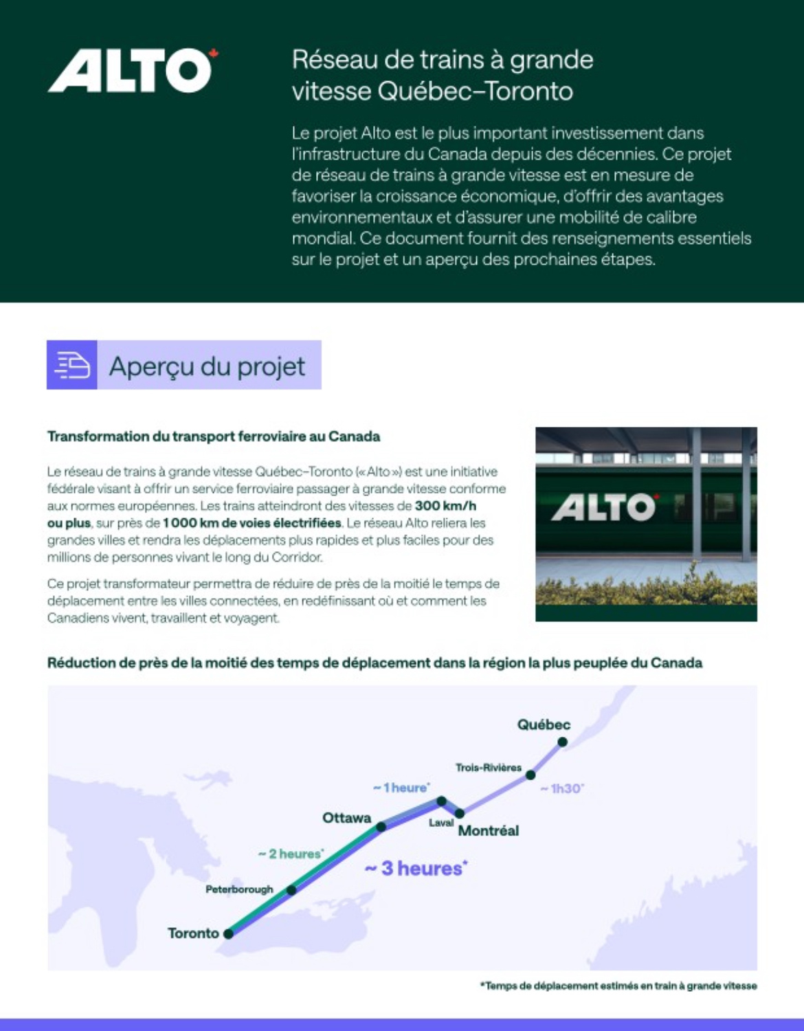 Alto (TGV Québec-Toronto) - Page 109 - Transport en commun - Agora Montréal